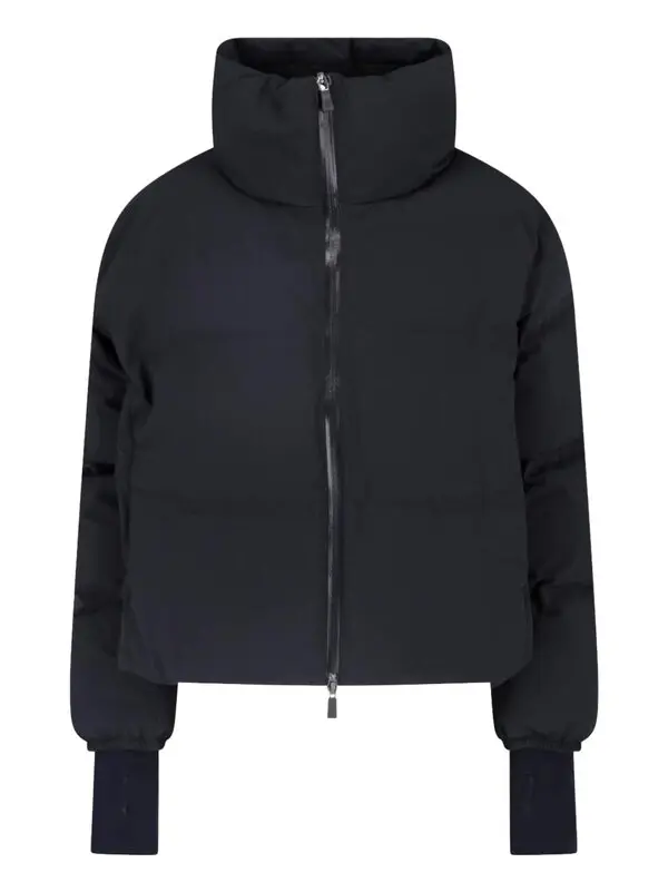 Herno High Neck Zip Up Padded Jacket - Black
