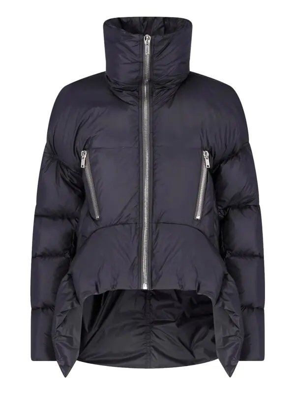 Herno High Neck Zip Up Padded Jacket - Black