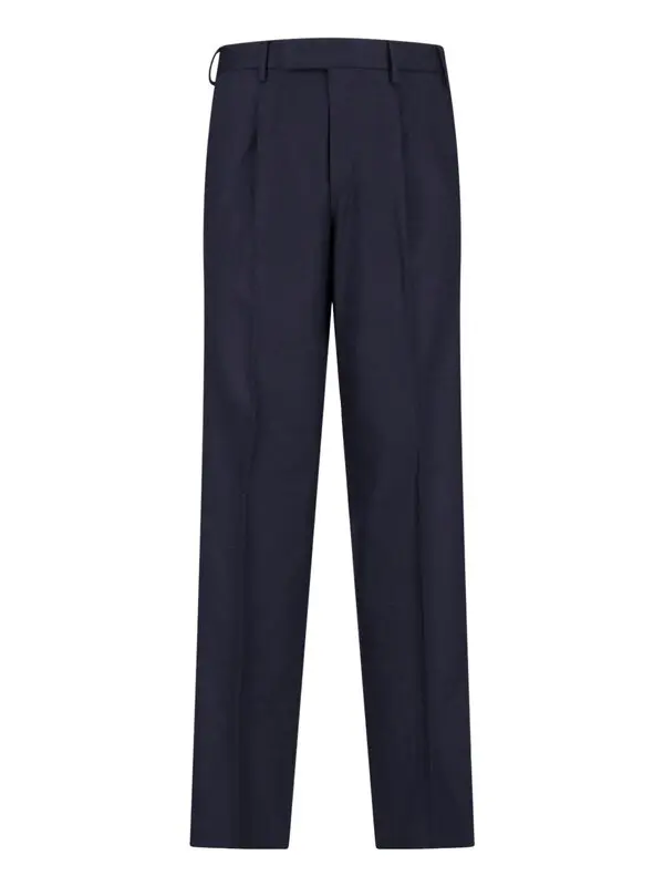 PT TORINO Virgin Wool And Cashmere Trousers - Blue