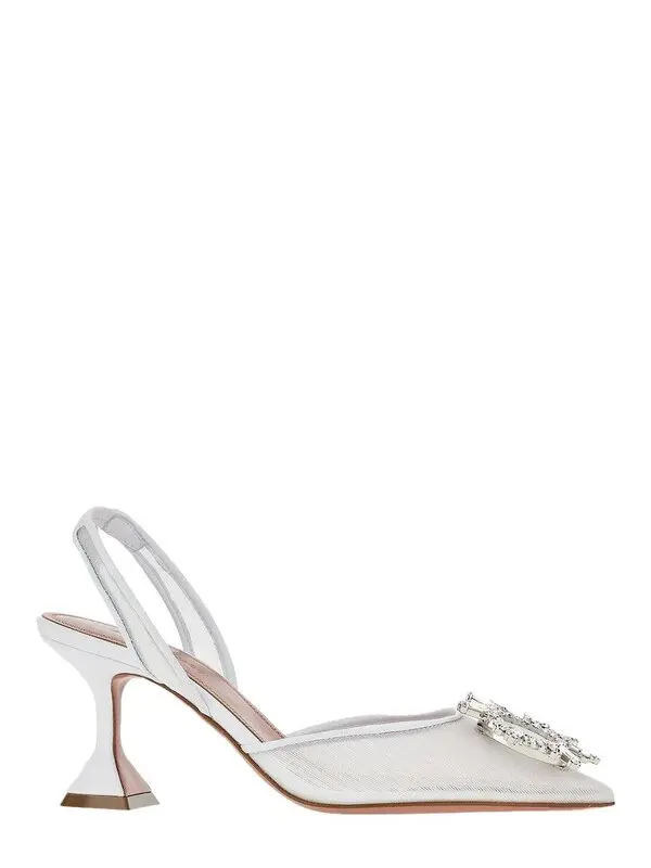 Amina Muaddi Begum Slingback Pumps - White