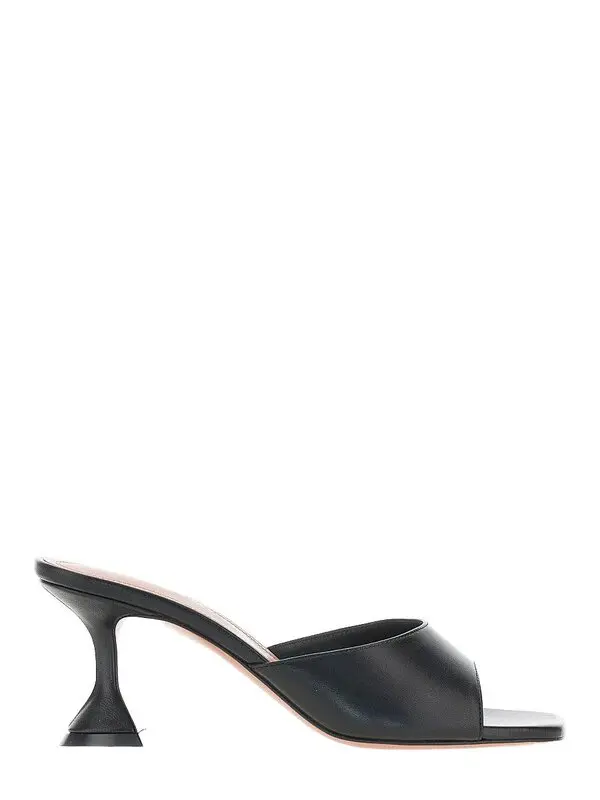 Amina Muaddi Lupita Nappa Leather Slippers - Black