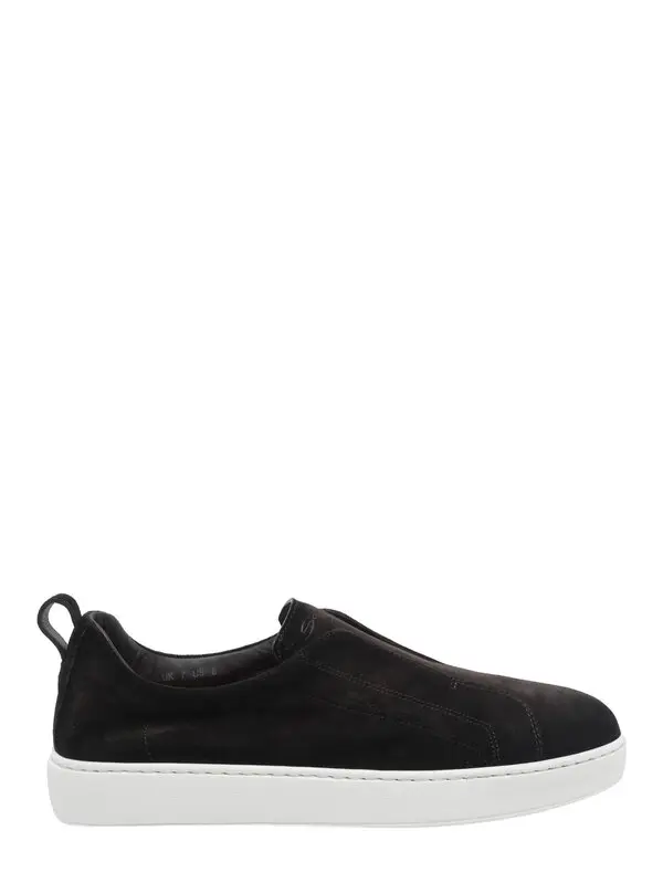 Santoni Victory Slip-on Suede Sneakers - Brown