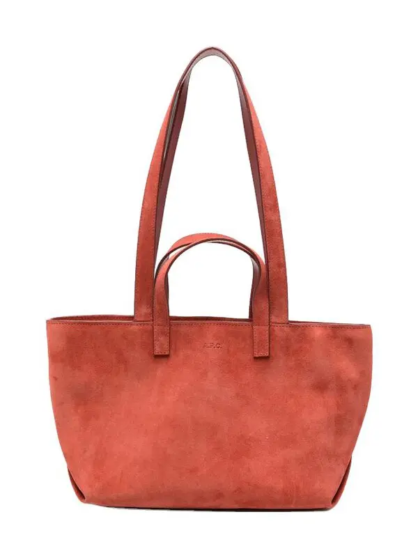 A.p.c. Suede Tote Bag - Orange