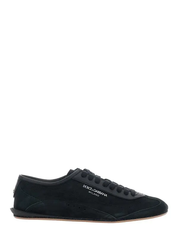 Dolce & Gabbana Gimondi Plus Suede Sneakers - Black