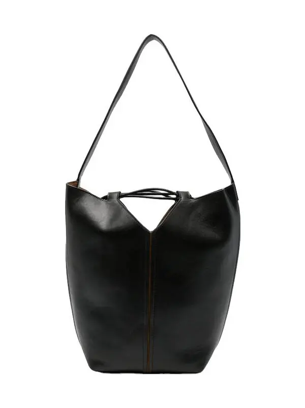 Hereu Leather Bucket Bag - Black
