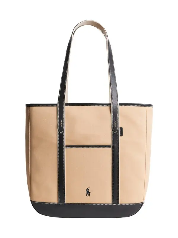 Polo Ralph Lauren Medium Canvas Shopper Tote Bag - Brown