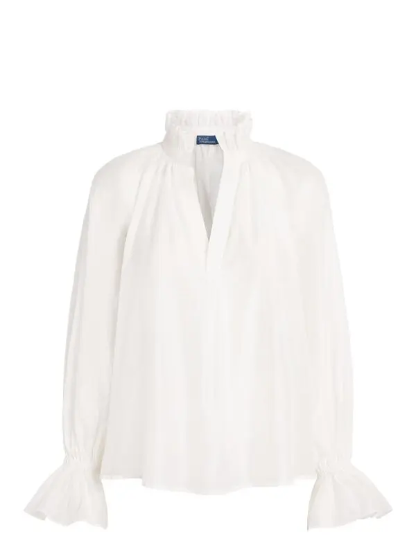 Polo Ralph Lauren Lina Cotton Silk Blouse - White