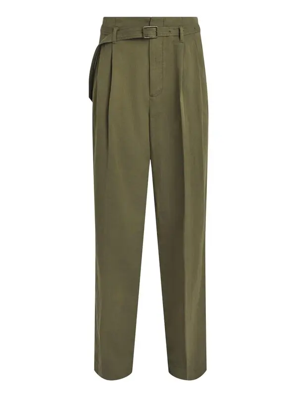 Polo Ralph Lauren Belted Straight Leg Trousers - Green