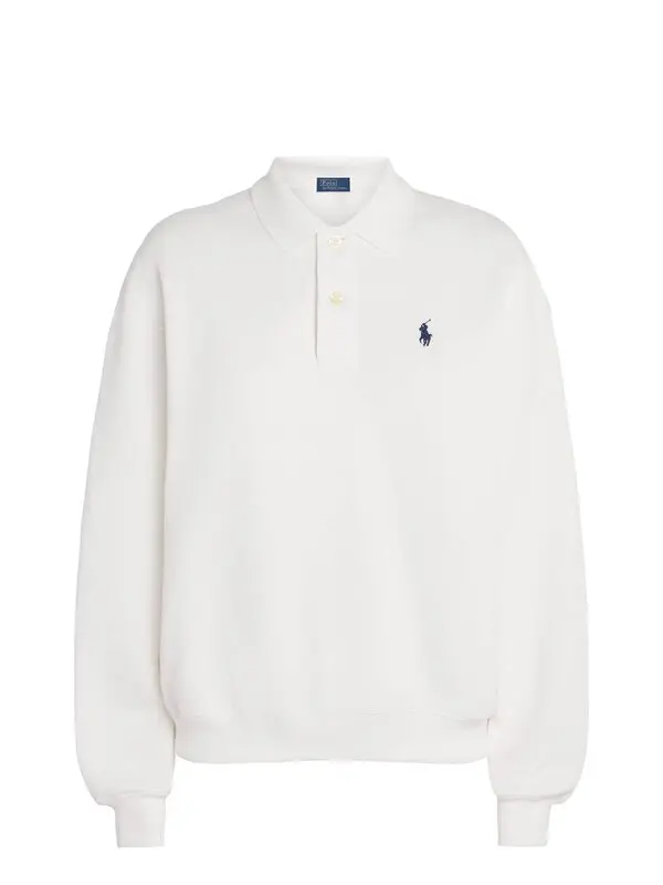 Polo Ralph Lauren Fleece Polo Sweatshirt - White