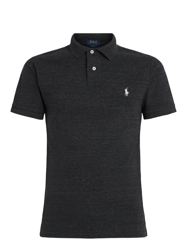Polo Ralph Lauren Cotton Mesh Slim-fit Polo Shirt - Black