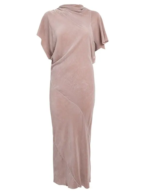 Rick Owens Velvet Maxi Dress - Pink