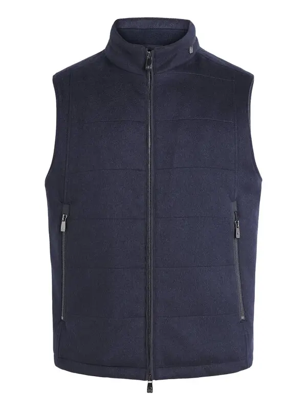 Corneliani Virgin Wool Padded Gilet - Navy