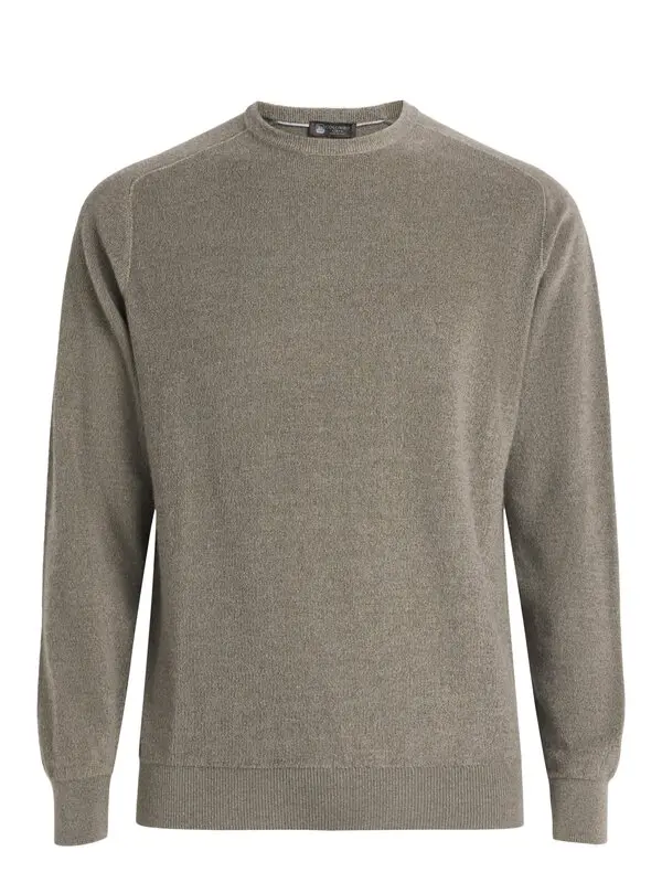 Colombo Cashmere-aloe Crew Neck Sweater - Green