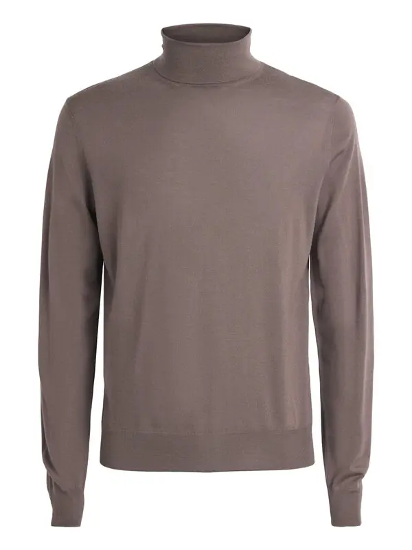 Corneliani Merino Wool Rollneck Sweater - Brown