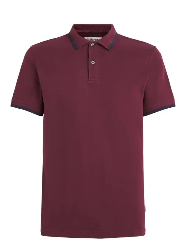 Barbour Cotton Lunan Polo Shirt - Red