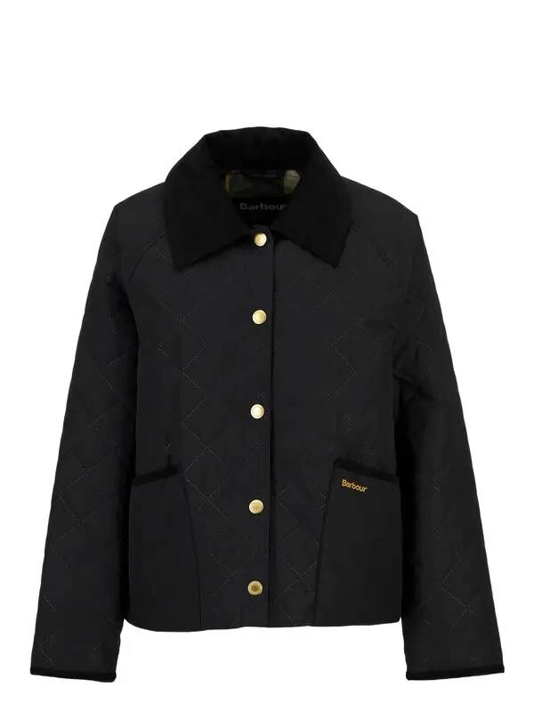 Barbour Quilted Long Sleeve Casual Jacket With Trimmed Details - Black