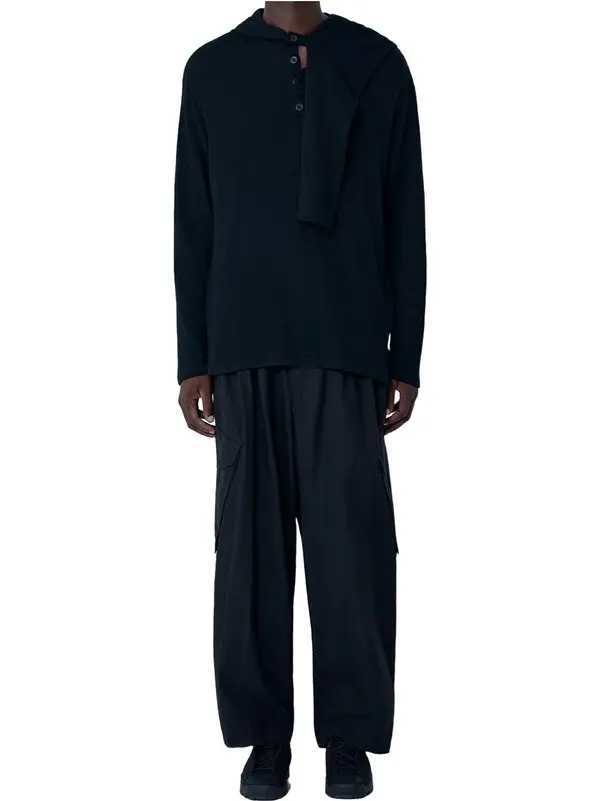 Yohji Yamamoto Hooded Sweater - Black