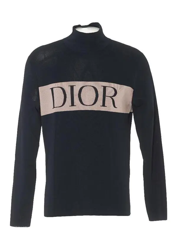 Dior Logo High-neck Pullover - Black