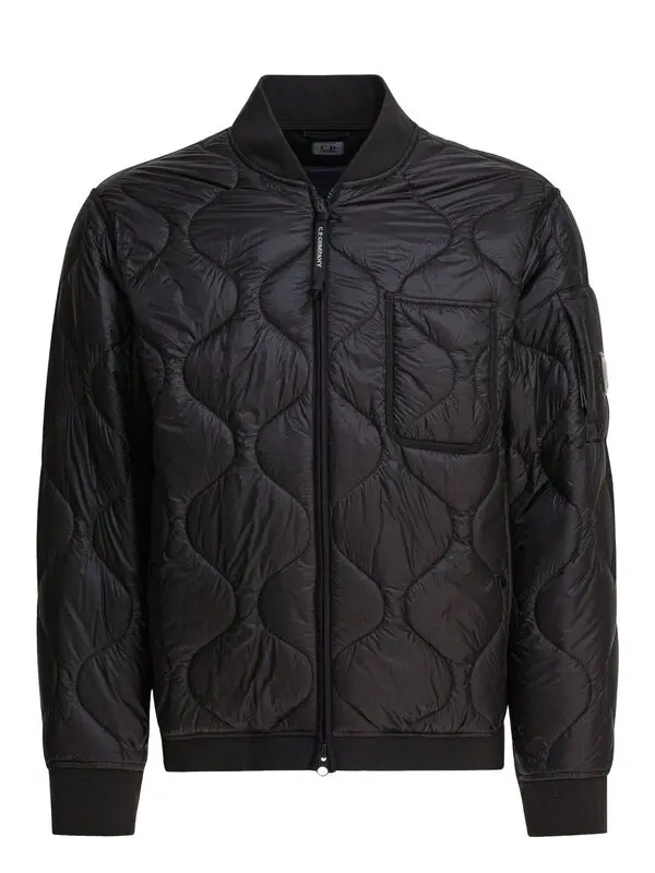 C.P. COMPANY Quilted Bomber Jacket - Black