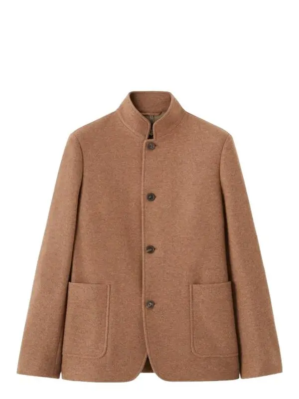 Loro Piana Stand-up Collar Single-breasted Jacket - Rustic Brown