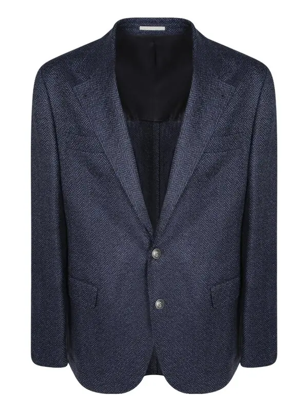 Brunello Cucinelli Long-sleeve Blazer With Lapel Collar - Black