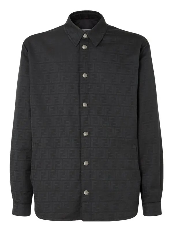 Fendi Ff Zucca Jacquard Nylon Blouson - Black