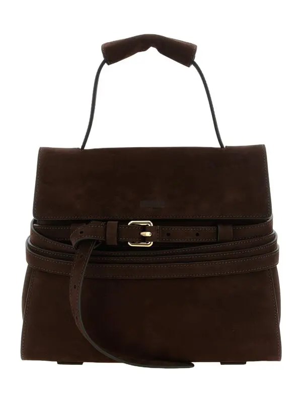 Moschino Debossed Handbag - Brown