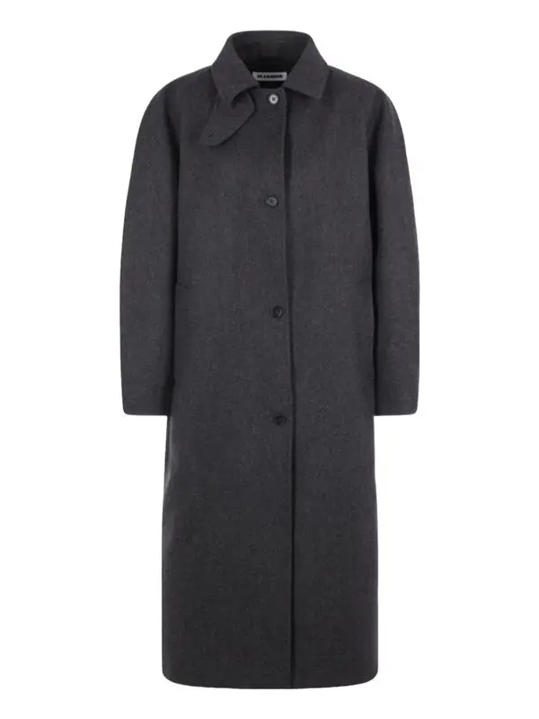 JIL SANDER Straight Hem Coat - Grey