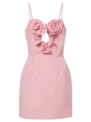 Magda Butrym Floral Applique Mini Dress - Pink