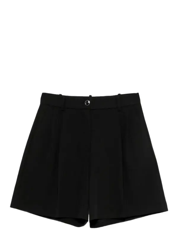 Pinko Belted Pleated Shorts - Black