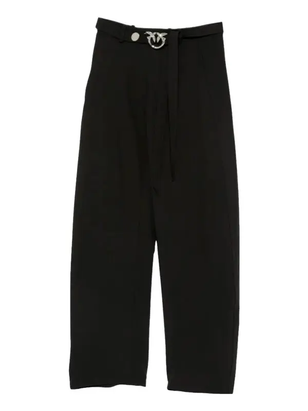 Pinko Love Birds Straight Leg Trousers - Black