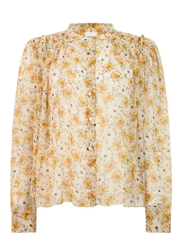 Isabel Marant Étoile Floral Long Sleeve Shirt - Nude
