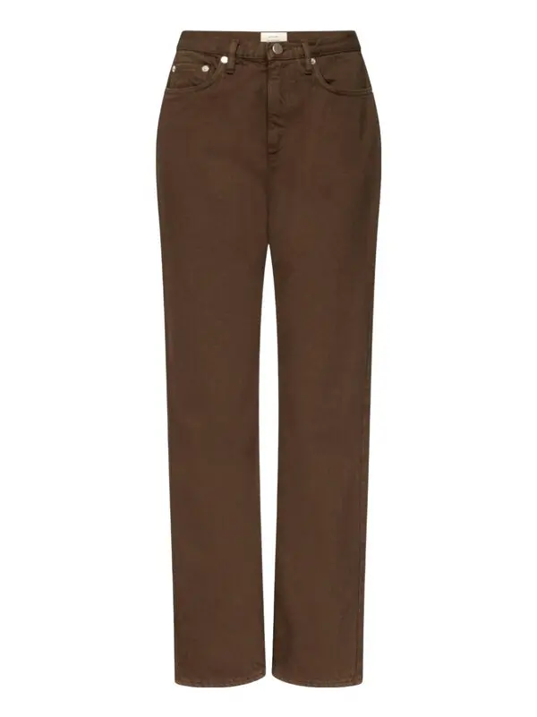 Loulou De Saison Jude Straight Leg Jeans - Brown