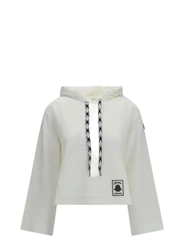 Moncler Cotton Blend Hoodie - White