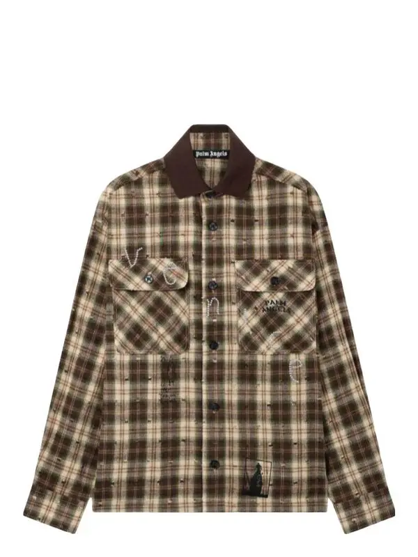 Palm Angels Checked Shirt - Multicolored/black
