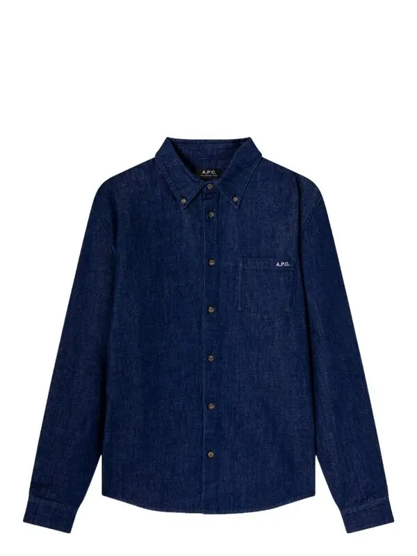 A.p.c. New Greg Button-down Shirt - Indigo