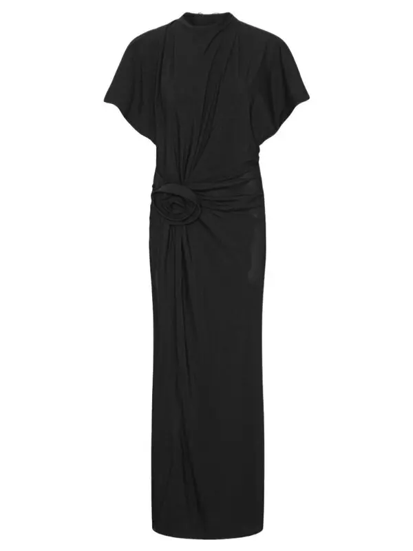 ROTATE BY BIRGER CHRISTENSEN Maxi Slit Dress - Black