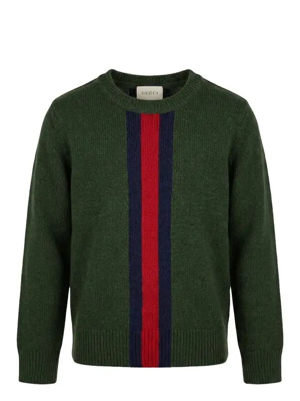 Gucci Long-sleeved Sweater With Ribbed Details - Black