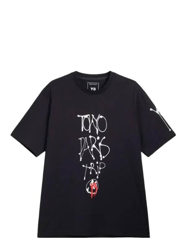 Y3 Tokyo Paris Trip Print T-shirt - Black