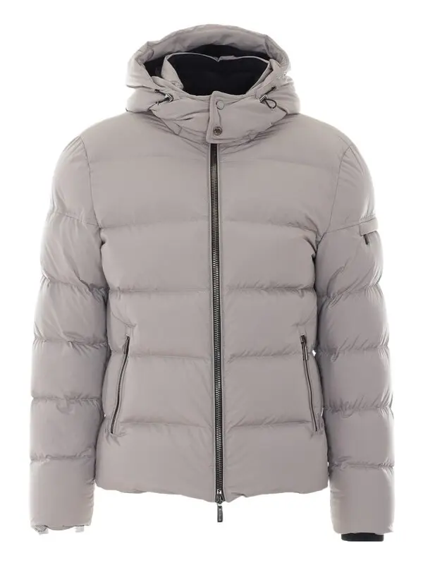 MOORER Brett Hooded Down Jacket - Gray