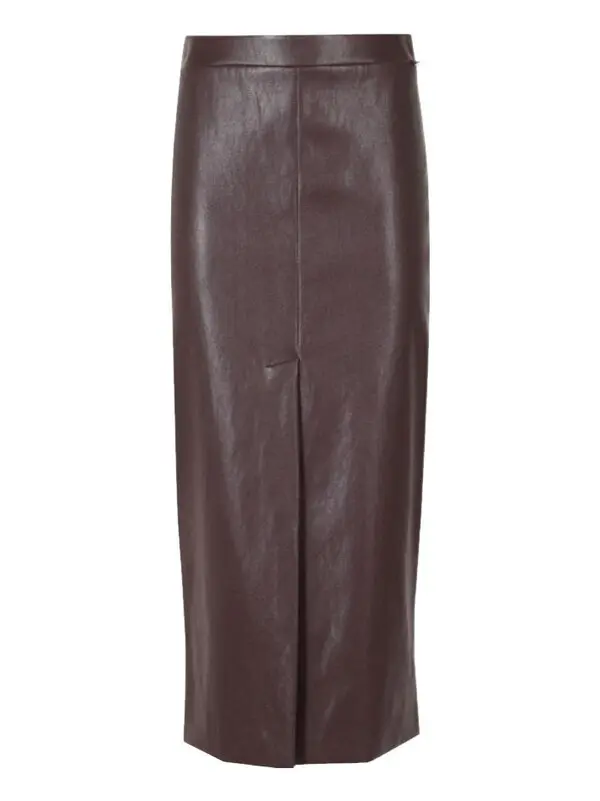 Herno Straight-cut Skirt With Front Slit - Bordeaux