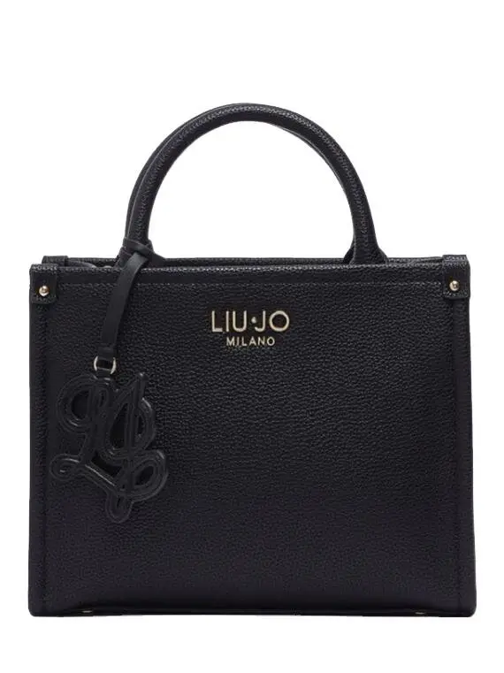 Liu Jo Small Tote Bag With Charm - Black