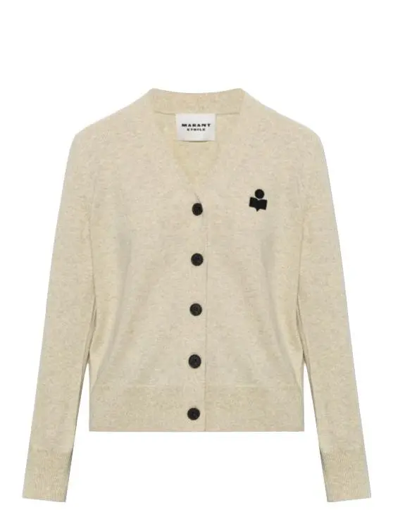 Isabel Marant Étoile Long Sleeve V-neck Cardigan - Cream