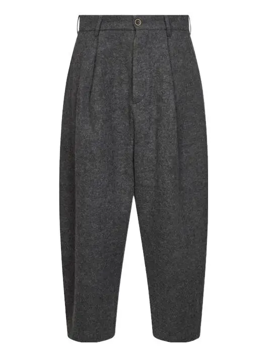 UMA WANG Pleated Trousers With Belt Loops - Grey