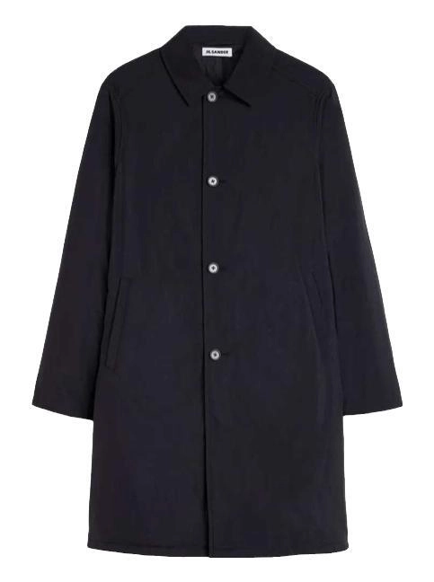 JIL SANDER Nylon Quilted Coat - Dark Blue