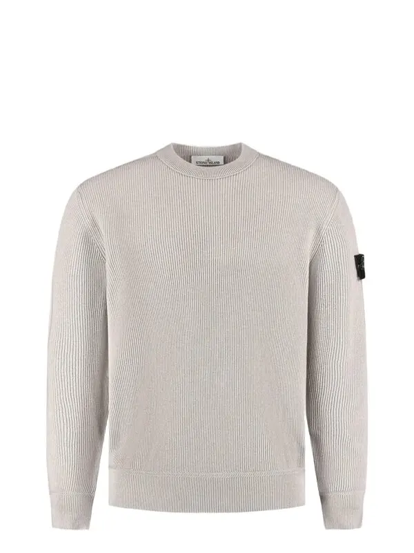 Stone Island Long Sleeve Logo Patch Sweatshirt - Sand-colored