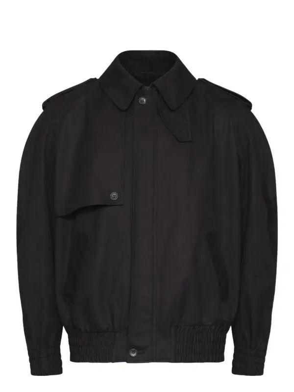 MAISON MARGIELA Cotton Twill Bomber Jacket - Black
