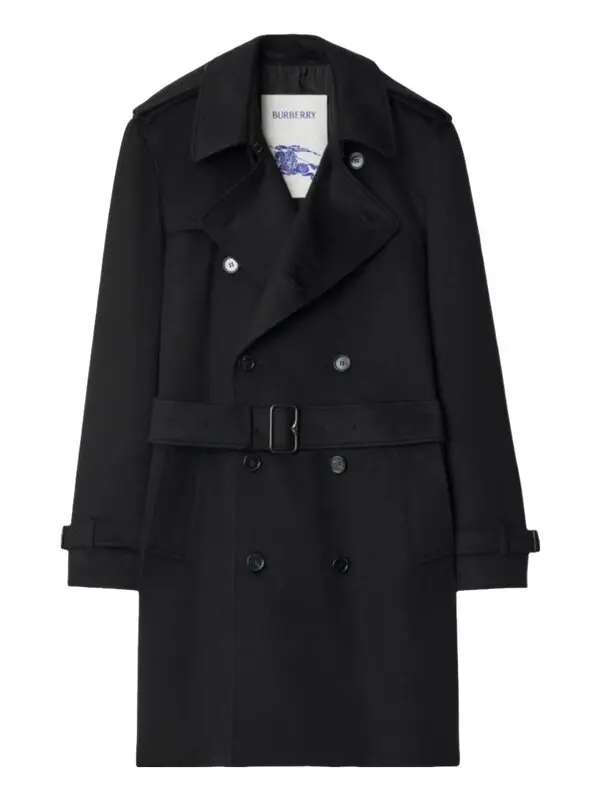 Burberry Belted Long Sleeve Coat - Black