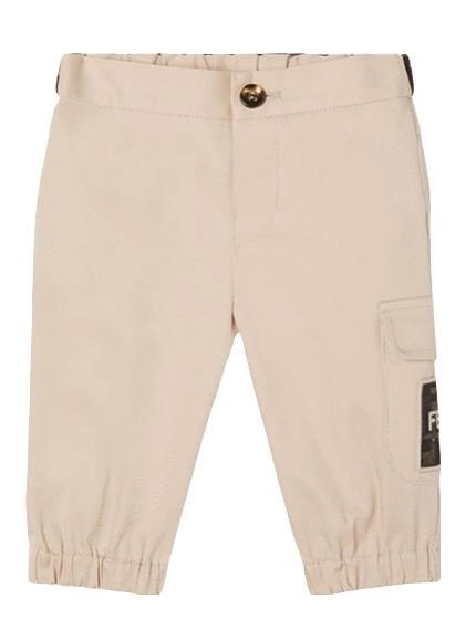 Fendi Logo-patch Pocket Trousers - Beige