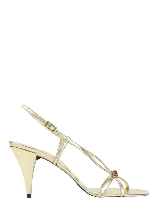 Versace Valentina Metallic Heeled Sandals - No